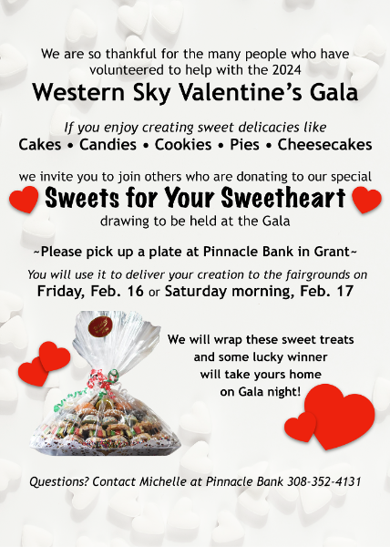 Western Sky CCC - Sweets for Your Sweetheart Desserts Needed